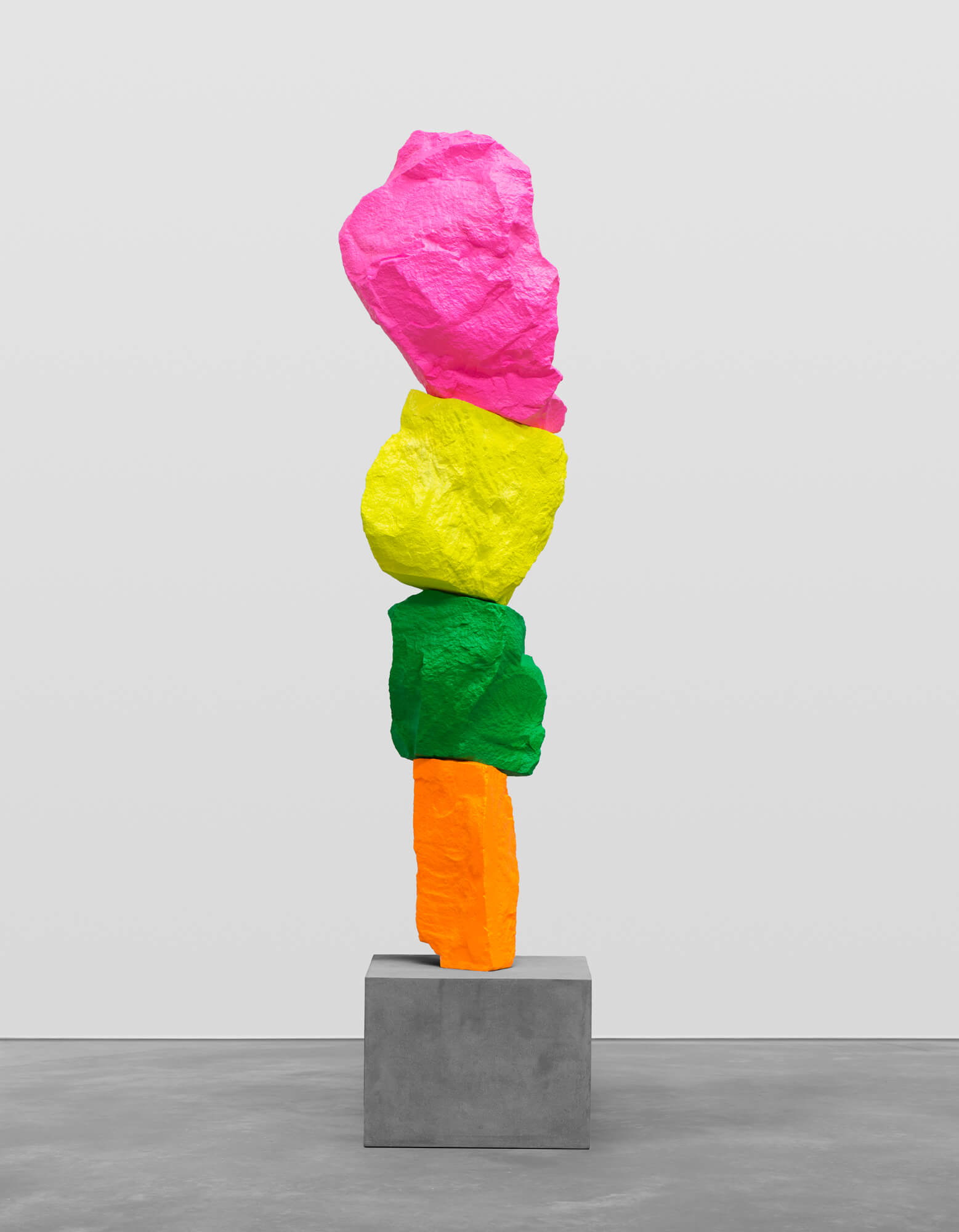 orange green yellow pink mountain | UGO RONDINONE