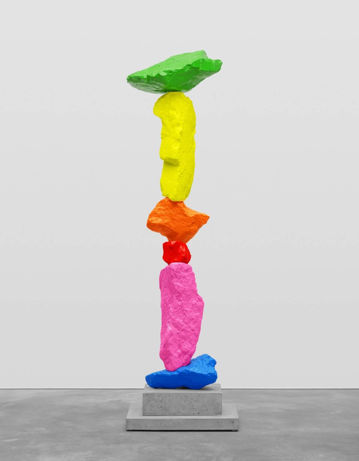 blue pink red orange yellow green mountain | UGO RONDINONE